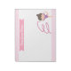 Cute Little Gymnast Girl and Ribbon Gymnastics Notepad | Zazzle