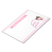 Cute Little Gymnast Girl and Ribbon Gymnastics Notepad | Zazzle