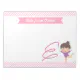 Cute Little Gymnast Girl and Ribbon Gymnastics Notepad | Zazzle