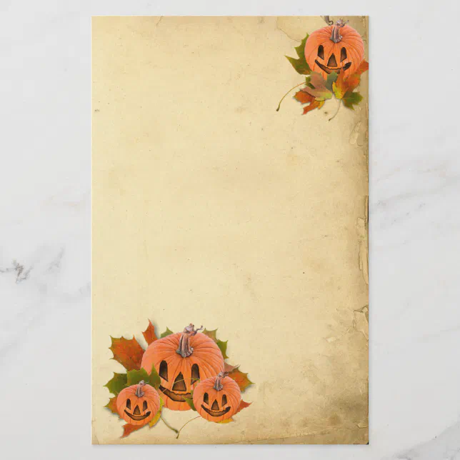 Cute Little Halloween Pumpkins Stationery | Zazzle