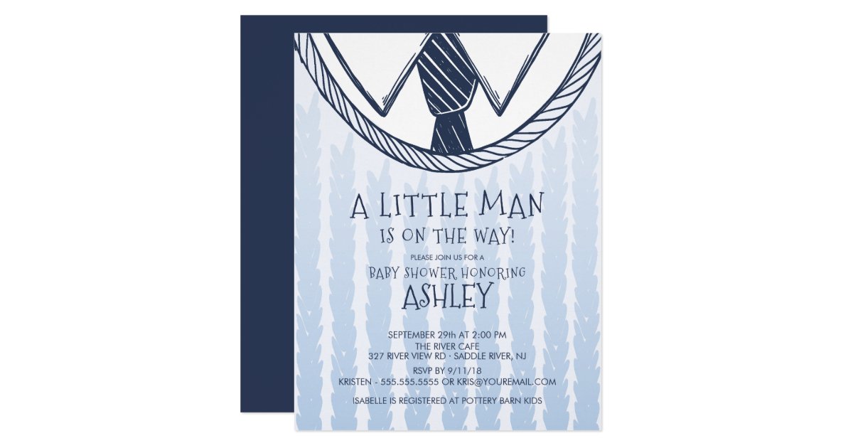 Cute Little Man Baby Shower Invitation | Zazzle.com