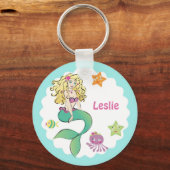 Cute Little Mermaid Keychain | Zazzle