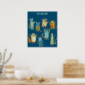 Cute Little Monsters Personalized Poster | Zazzle