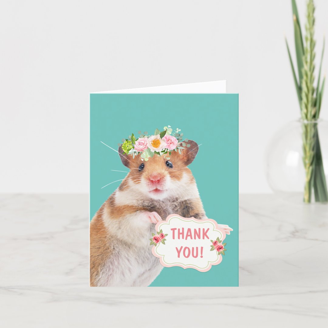 Cute Little Mouse Thank You Card | Zazzle