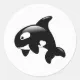 Cute Little Orca Classic Round Sticker | Zazzle