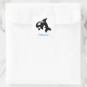 Cute Little Orca FINtastic (Fantastic) Square Sticker | Zazzle