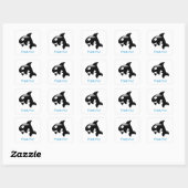 Cute Little Orca Thank You Square Sticker | Zazzle