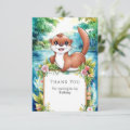 Cute Little Otter Birthday Thank You Card | Zazzle