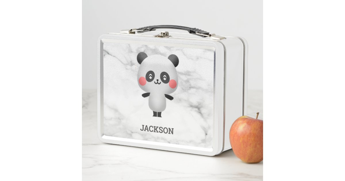 Cute Little Panda Metal Lunch Box | Zazzle