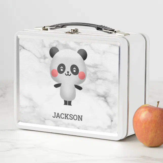 Cute Little Panda Metal Lunch Box | Zazzle