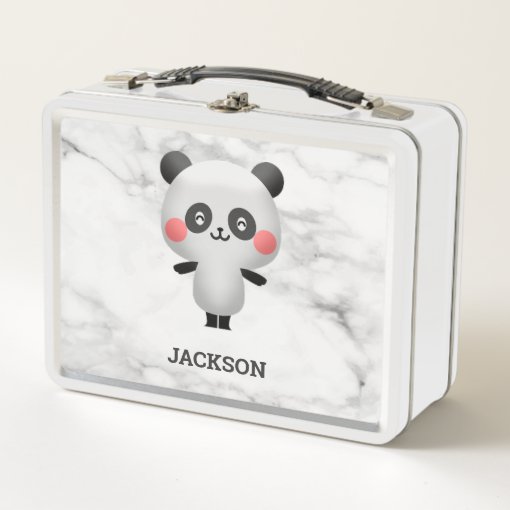 Cute Little Panda Metal Lunch Box | Zazzle