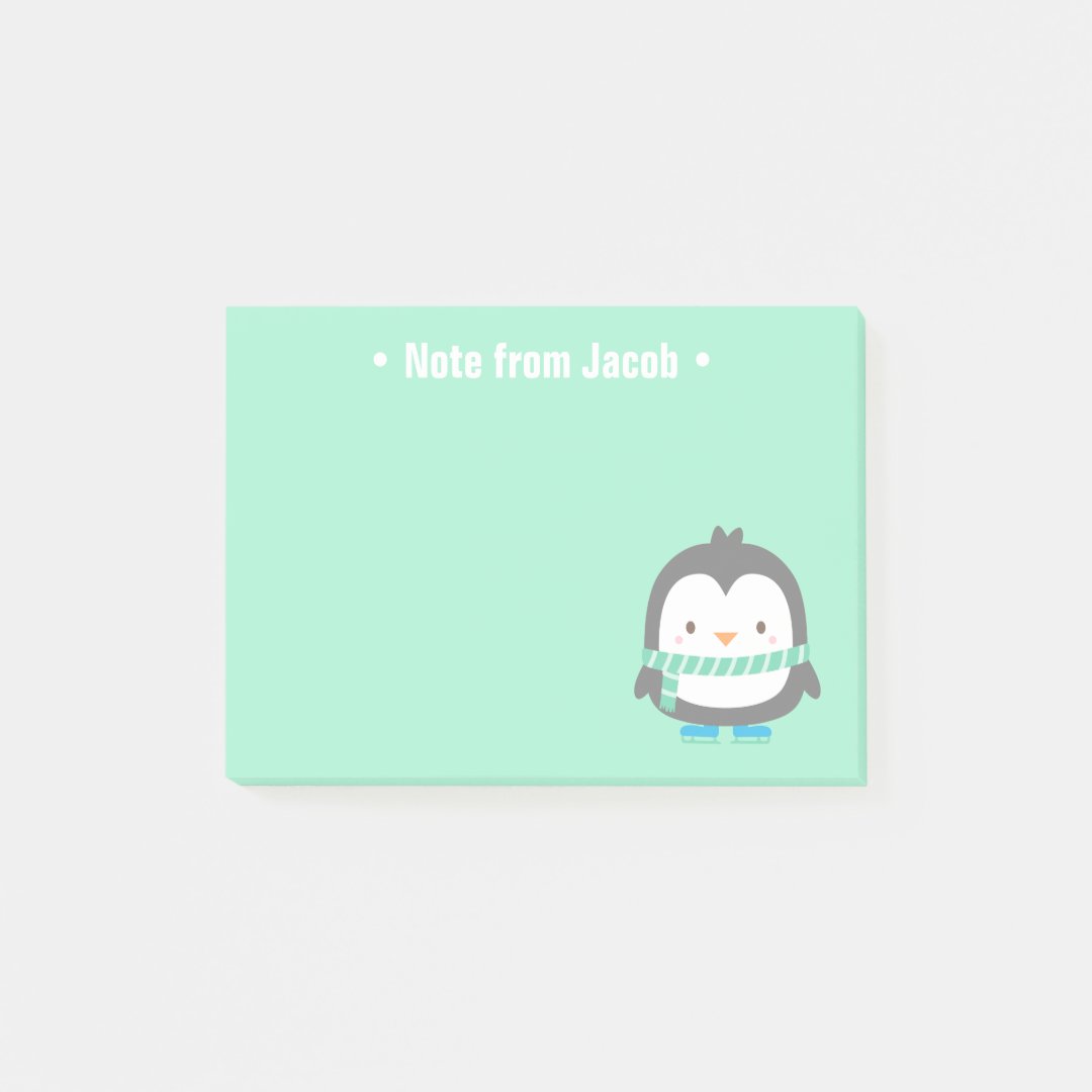 Cute Little Penguin Christmas For Kids Post-it Notes | Zazzle