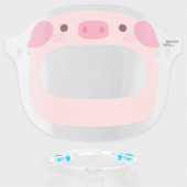 Cute Little Pig Face, Pink Face Shield | Zazzle
