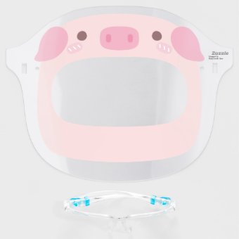 Cute Little Pig Face, Pink Face Shield | Zazzle