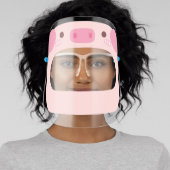 Cute Little Pig Face, Pink Face Shield | Zazzle