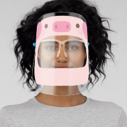 Cute Little Pig Face, Pink Face Shield | Zazzle