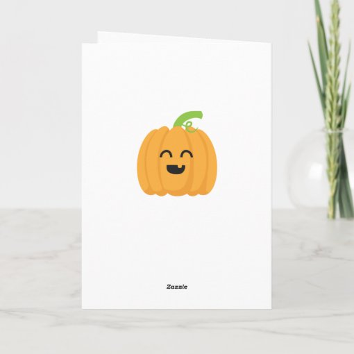 Cute Little Pumpkin Girl Kids Halloween Card | Zazzle