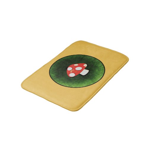 Cute Little Red Mushroom Bathroom Mat | Zazzle