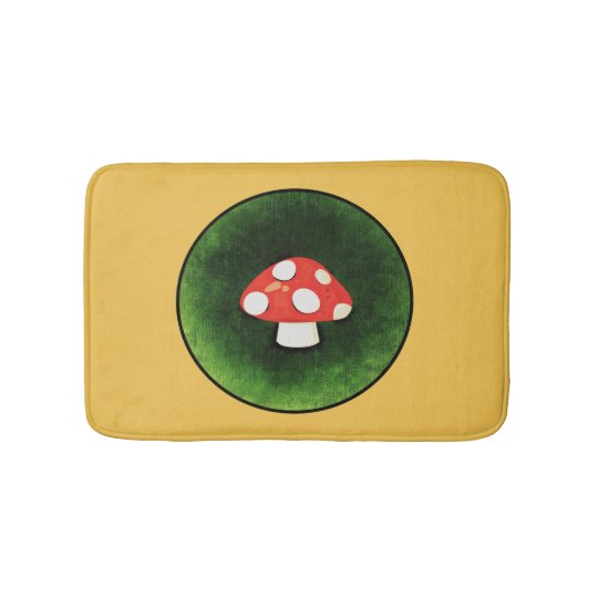 Cute Little Red Mushroom Bathroom Mat | Zazzle.com