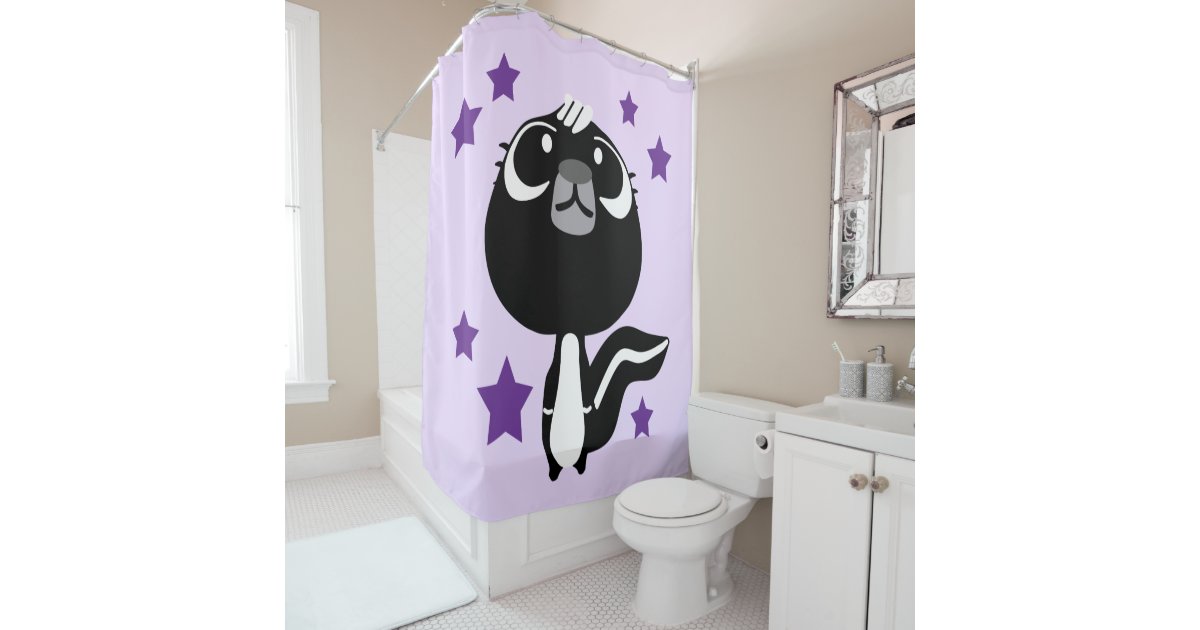 Cute Little Skunk Shower Curtain | Zazzle