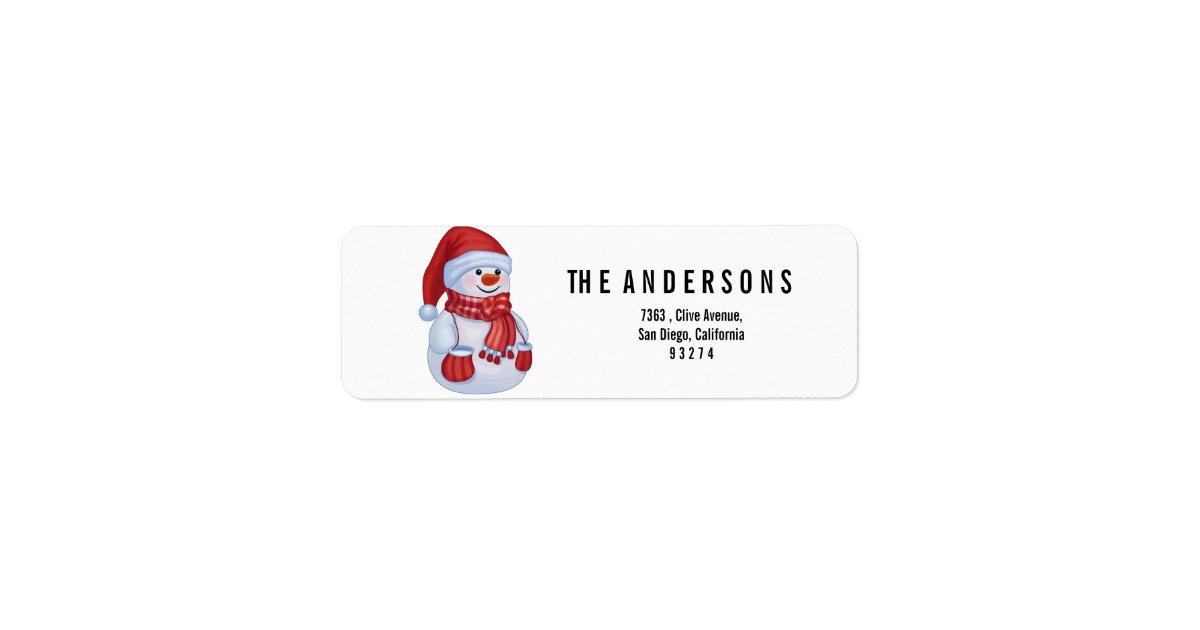 cute little snowman label | Zazzle