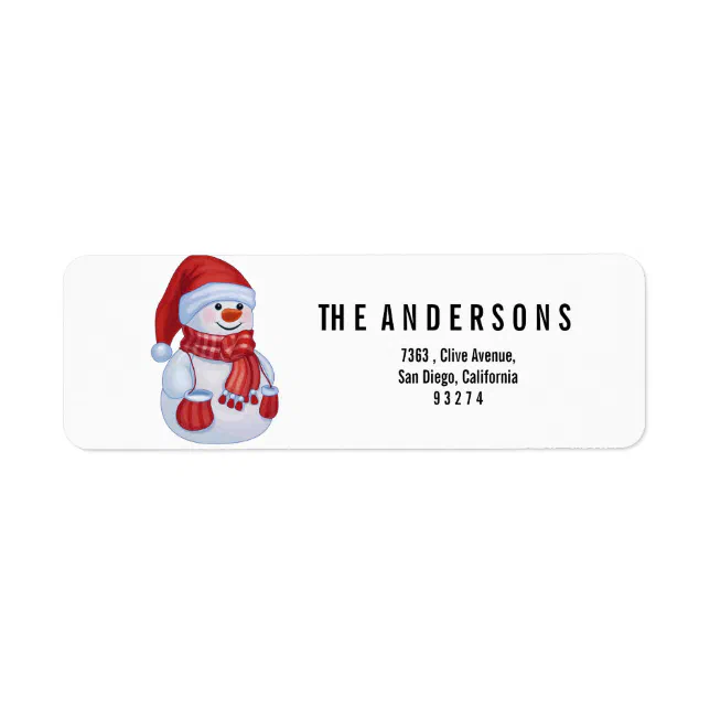 cute little snowman label | Zazzle