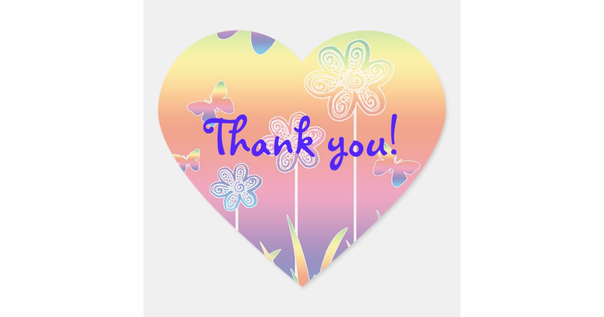Cute Little Thank You Stickers | Zazzle
