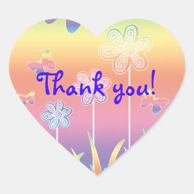 Cute Little Thank You Stickers | Zazzle