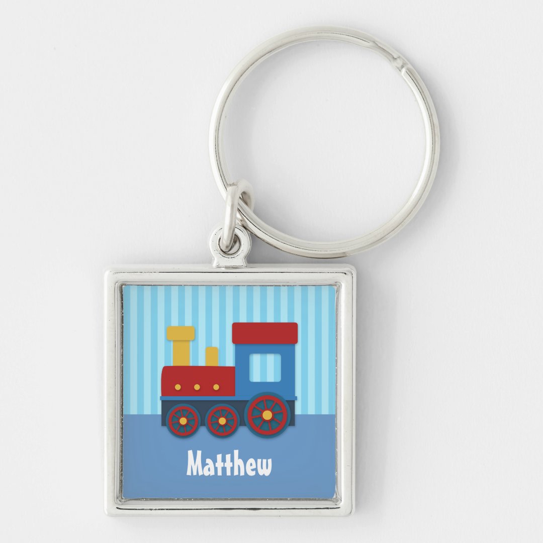 Cute Little Train Boy Personalized Keychain | Zazzle