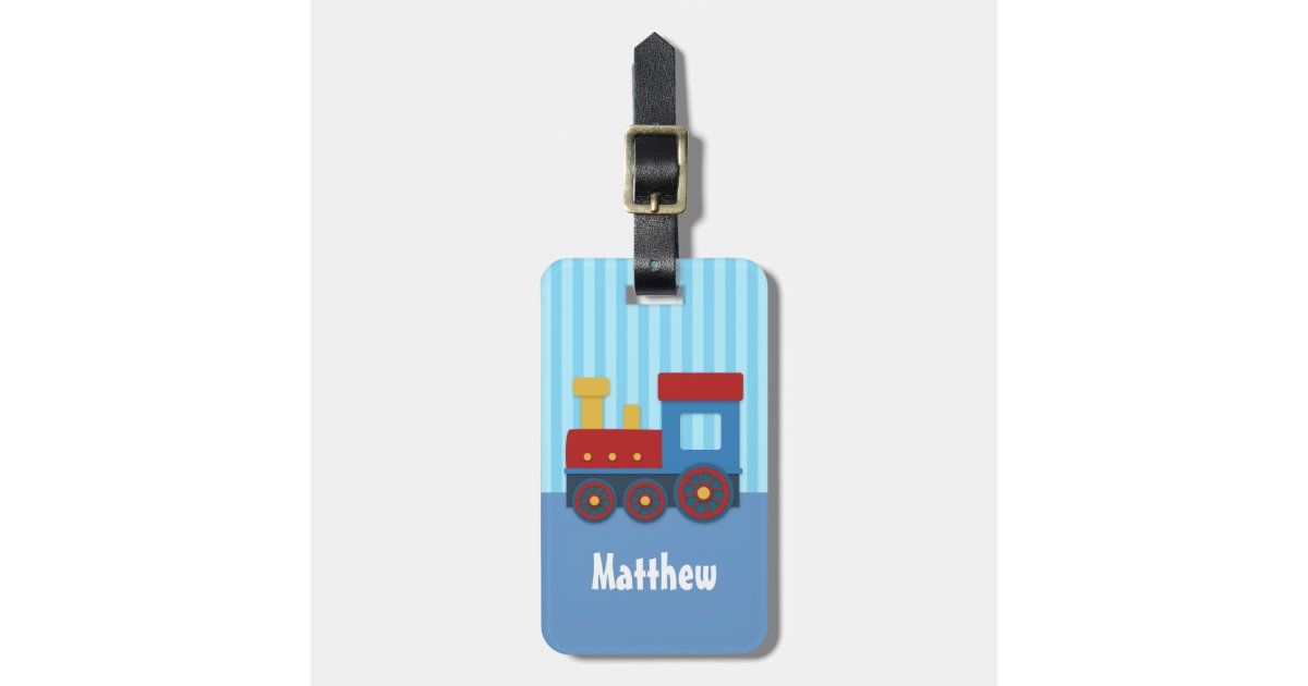 Cute Little Train Kids Personalized Luggage Tag | Zazzle