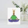 Cute Llama doing Yoga Cartoon Postcard | Zazzle