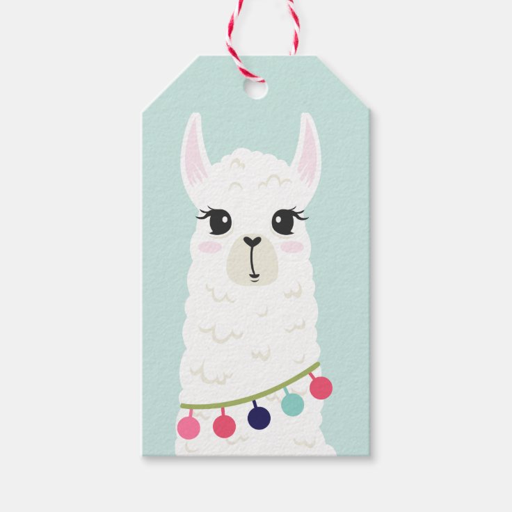 Cute Llama Girl's Birthday Gift Tags | Zazzle