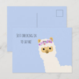 Cute Llama Greeting Card | Zazzle