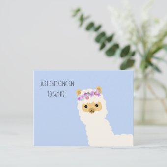 Cute Llama Greeting Card | Zazzle