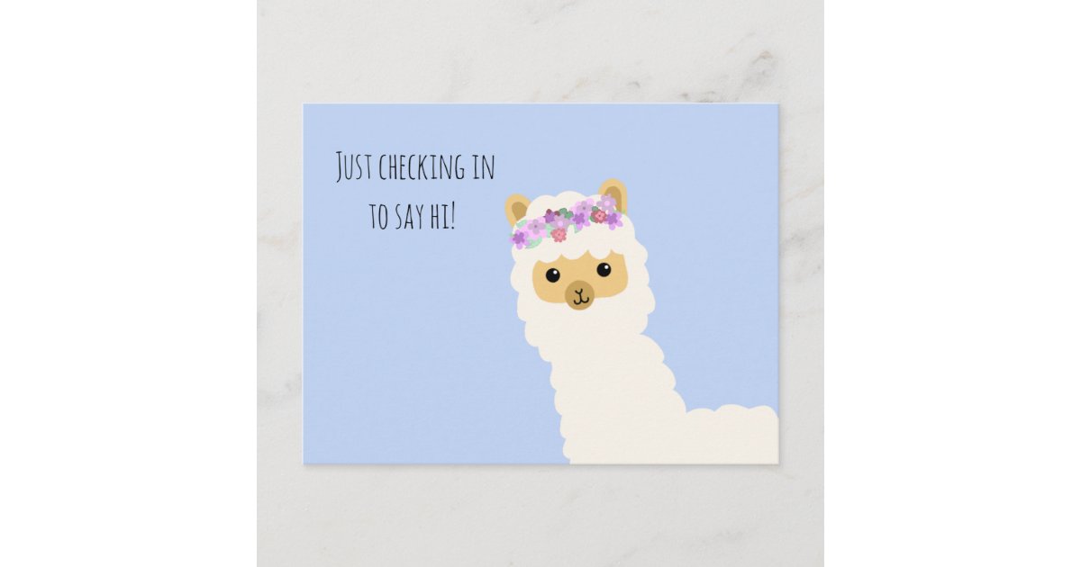 Cute Llama Greeting Card | Zazzle