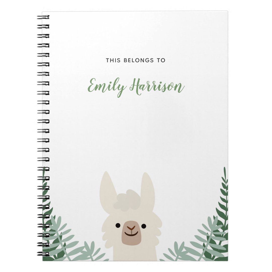 Cute Llama Notebook | Zazzle