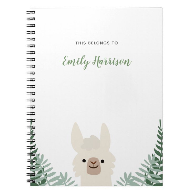 Cute Llama Notebook | Zazzle