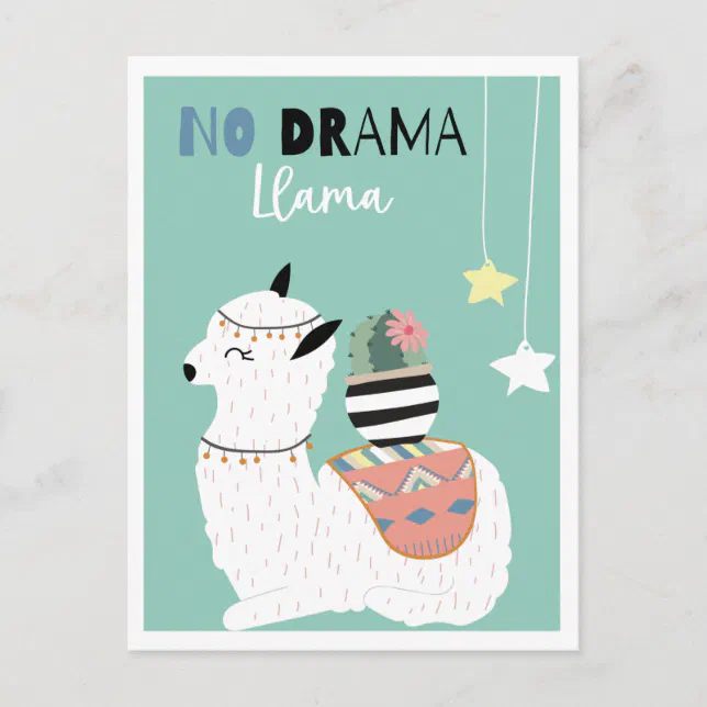 Cute llama postcard | Zazzle
