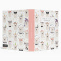Cute Llama Themed 3-Ring Binder for Back to School | Zazzle