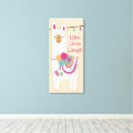 Cute llama with custom background color canvas print | Zazzle