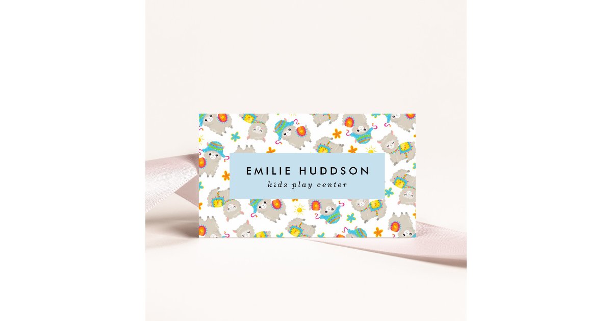 Cute Llamas, Kids Play Center, Activity Center Business Card | Zazzle