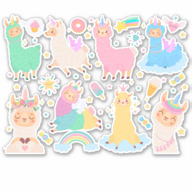 Cute Llamas Sticker | Zazzle