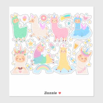 Cute Llamas Sticker | Zazzle