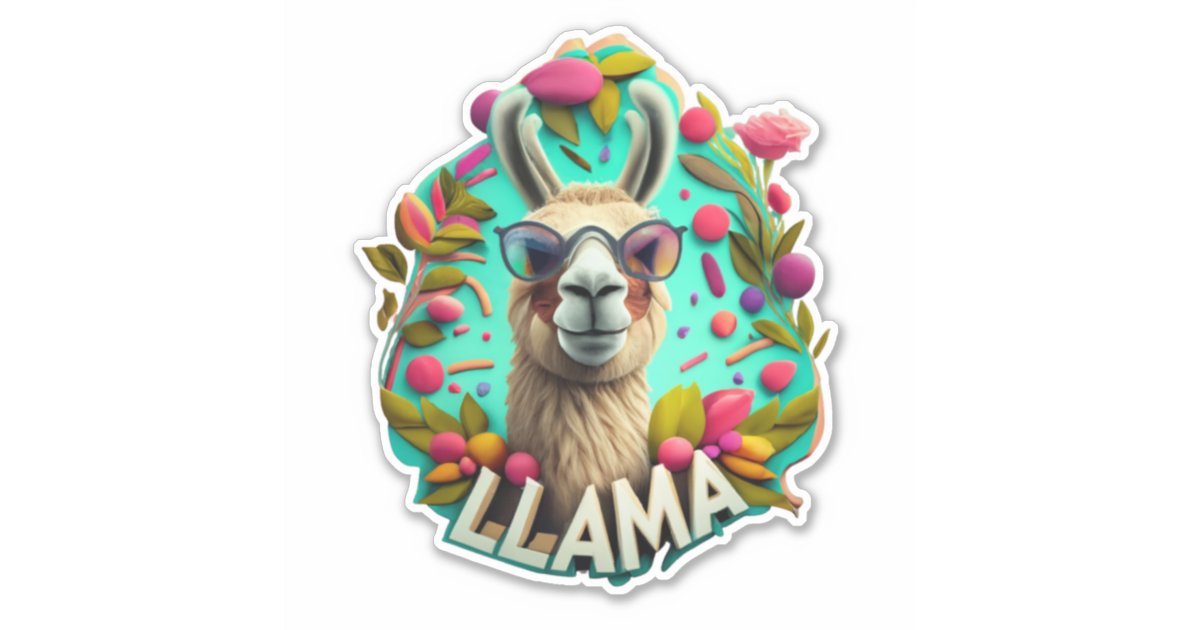 Cute Llamas Sticker | Zazzle