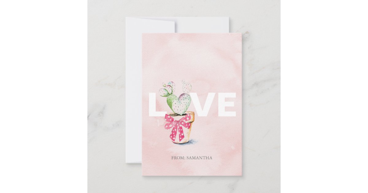 Cute Love and Heart Kids Classroom Valentine Card | Zazzle