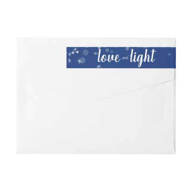 Cute Love and Light Stars Hanukkah Address Label | Zazzle