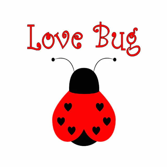 Cute Love Bug Heart Ladybug Ornament | Zazzle