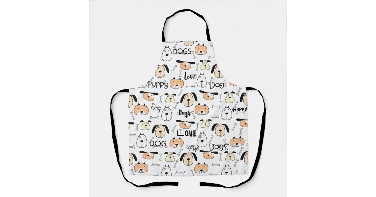 Cute Love Dogs Apron | Zazzle