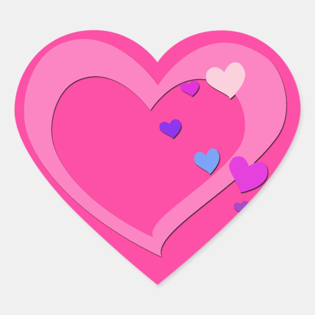 Cute Love Heart Sticker | Zazzle