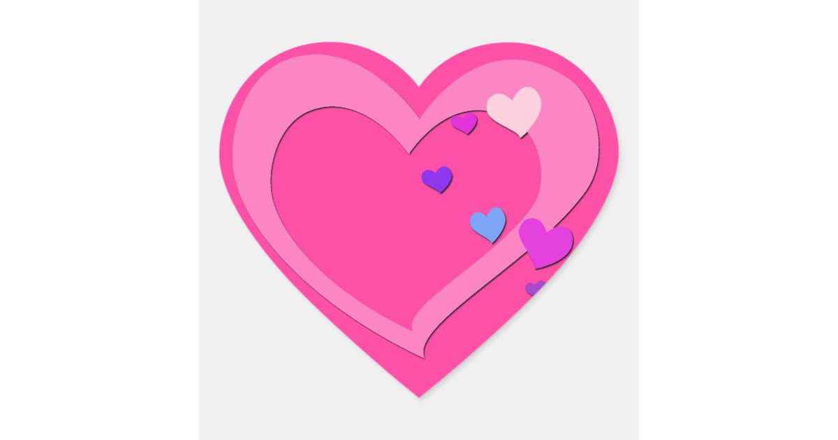Cute Love Heart Sticker | Zazzle